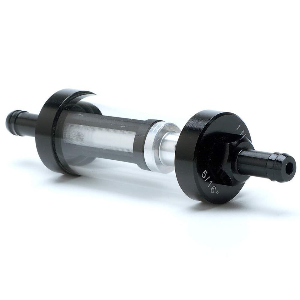 5/16 Inline Fuel Filter - Universal Billet Aluminum Metal Glass Fuel ...