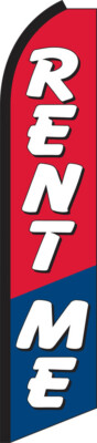 SWOOPER FEATHER FLUTTER FLAG RENT ME RENTAL SIGN ADVERTISING HALF ...