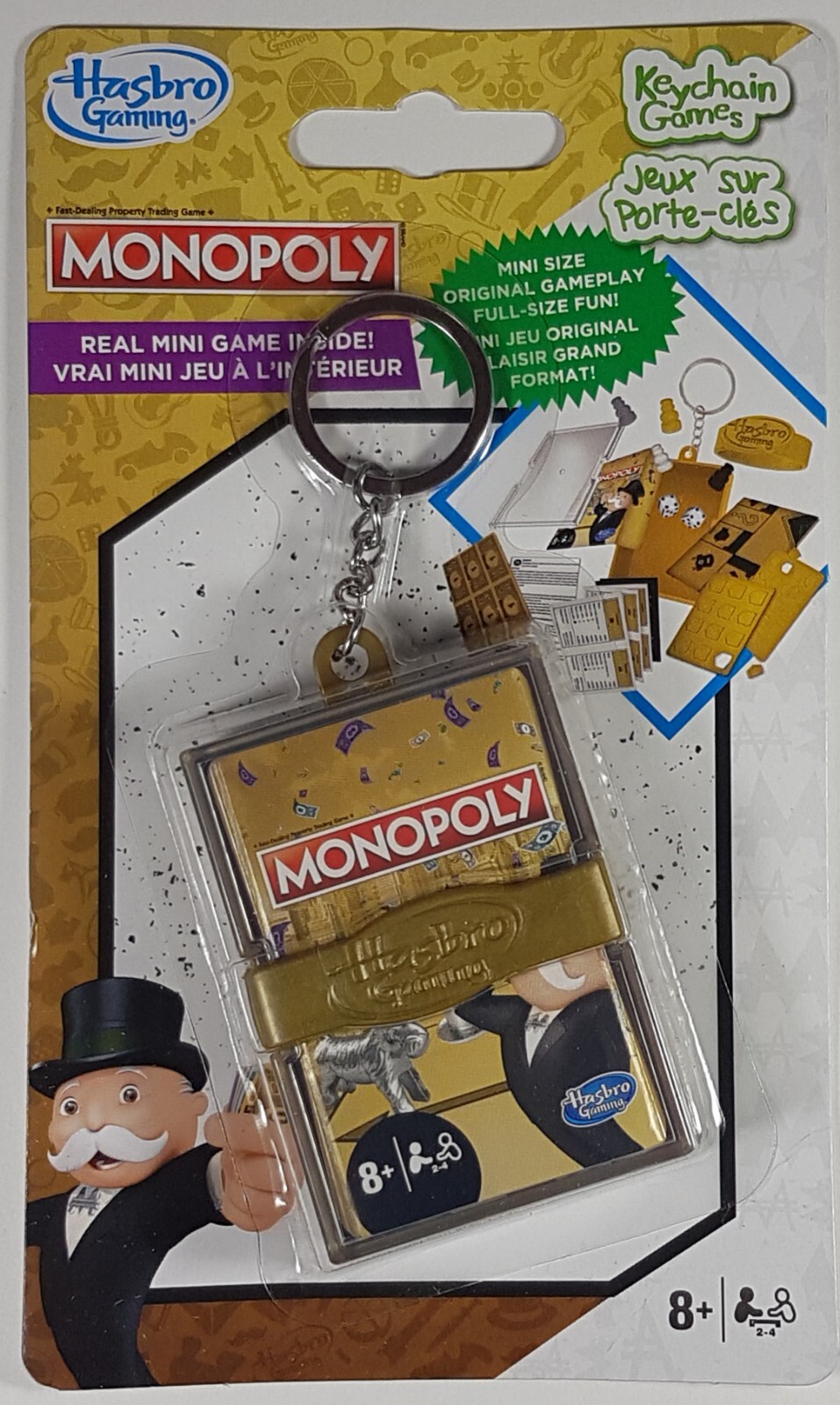 Mini Monopoly Keychain Games Hasbro Gaming Mini Size Full Original Gold ...