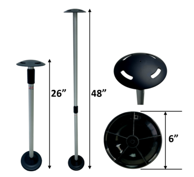 Pactrade Marine Boat Pontoon Cover Support Pole Adjustable Telescopic ...