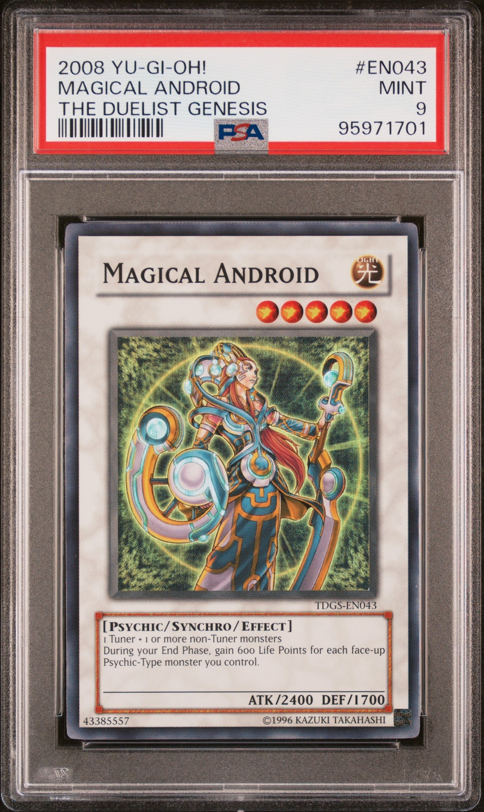 2008 YU-GI-OH! TDGS-THE DUELIST GENESIS #EN043 MAGICAL ANDROID PSA 9 | eBay
