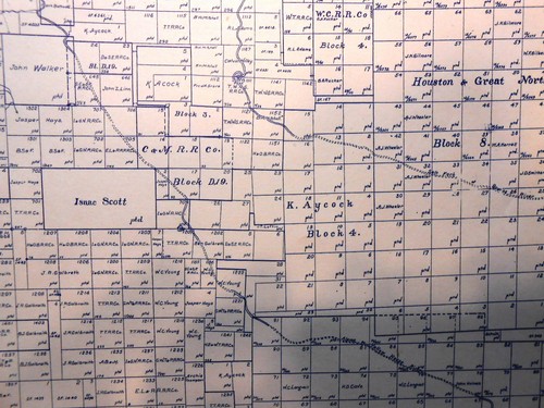 Old Garza County Texas Land Office Owner Map Post Justiceburg Southland ...