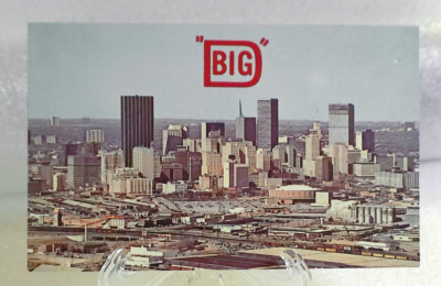 Postcard Big "D" Dallas Texas Vintage Skyline View Tallest Buildings ...