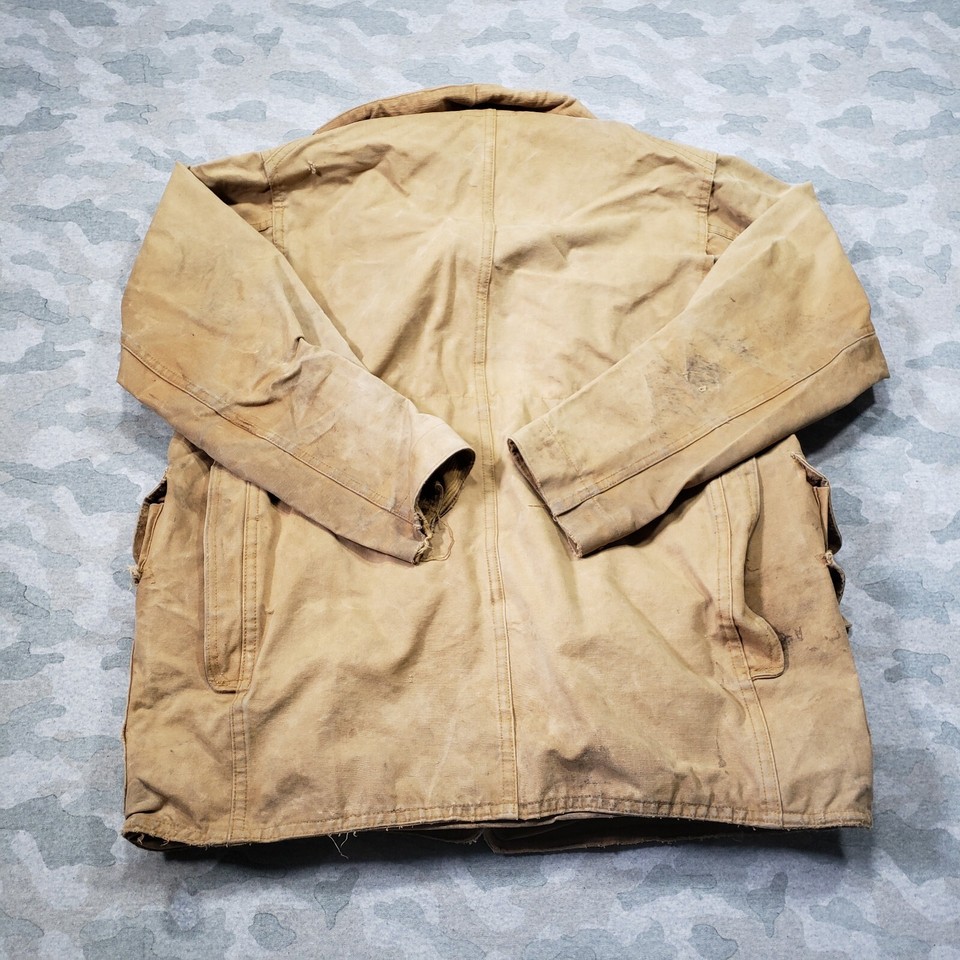 Vintage Wards Western Field Hunting Jacket Mens Large Brown Button Up ...