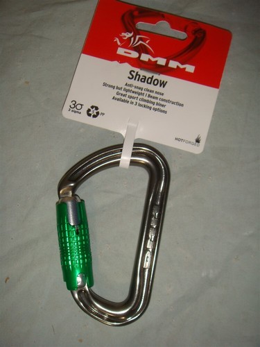 DMM SHADOW A307 LOCKSAFE LOCKING CARABINER ROCK CLIMBING/CANYONEERING ...