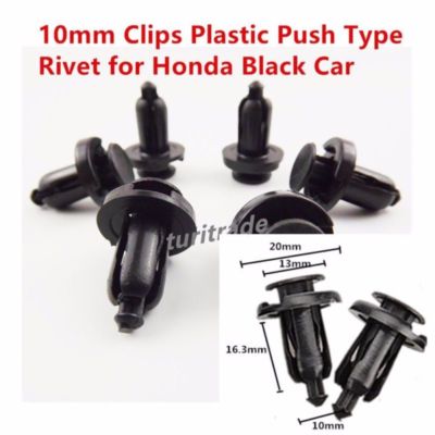 100 Pieces 10mm For Honda Clips Plastic Push Rivet Retainer Fastener ...