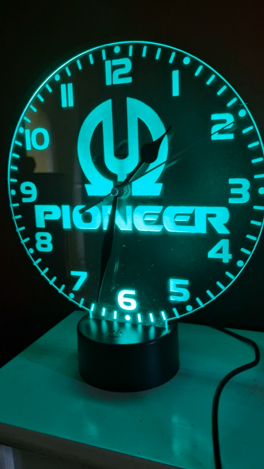 Pioneer Clock LED sign neon sign Colour changing 3D effect | eBay