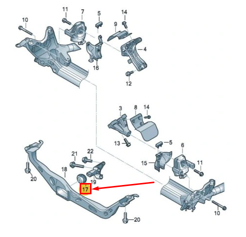 NEW AUDI A4 ALLROAD B8 ENGINE STOP BUFFER 8K0199339D ORIGINAL 8K0-199 ...