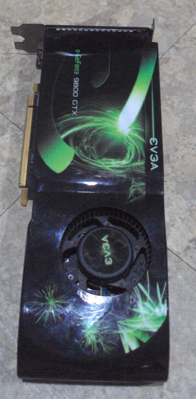 TESTED GOOD EVGA GeForce 9800 GTX 512MB GDDR3 PCIe 2.0 Video Graphics ...