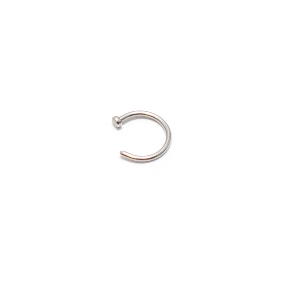 22G 20G 18G Nose Ring Hoop Stud 3 Anodized Titanium Surgical Steel Nose ...