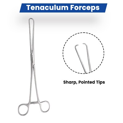 Uterine Tenaculum Forceps Clamps Tweezer Surgical Hook 25cm Gynaecology ...
