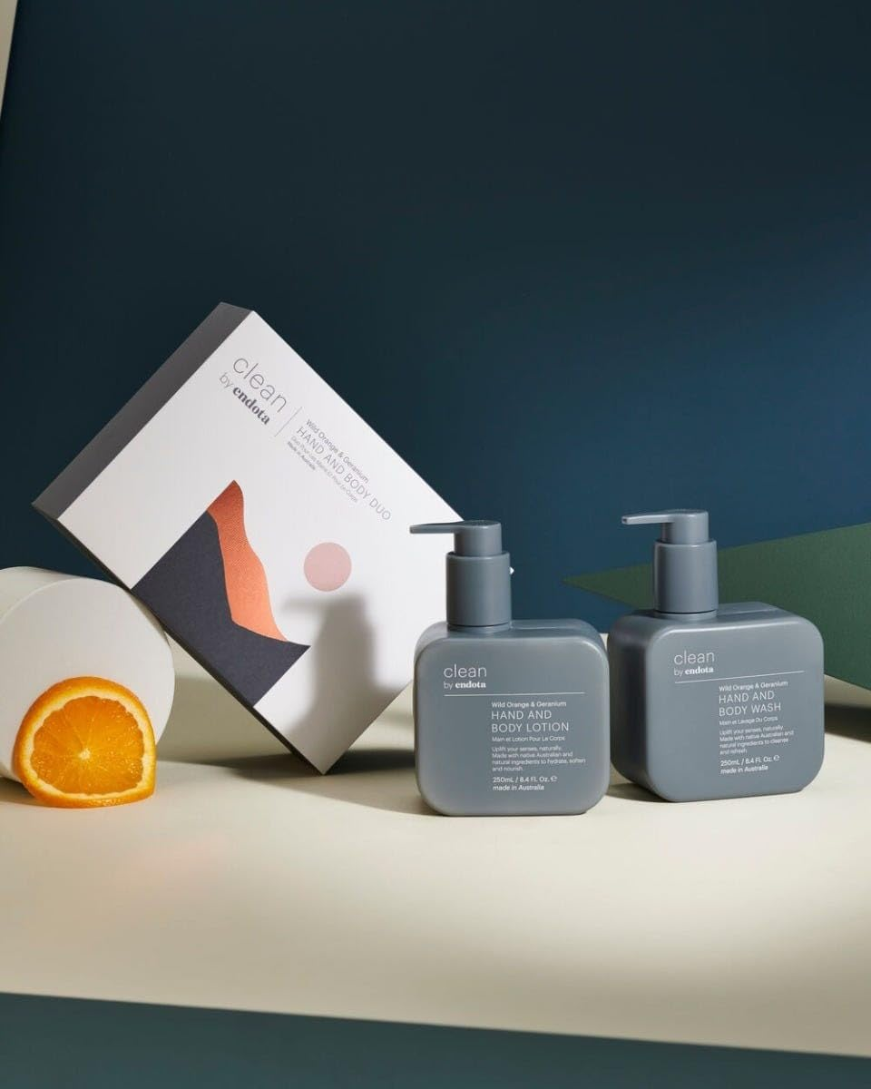 Endota Clean Wild Orange & Geranium DUO (Pack of 2), a Body Wash and ...