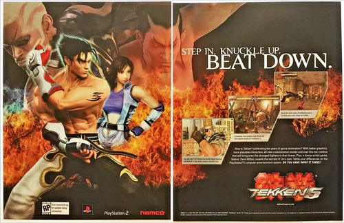 Vintage Print Ad 2004 Tekken 5 PS2 PlayStation Original Namco Promo Poster Art | eBay