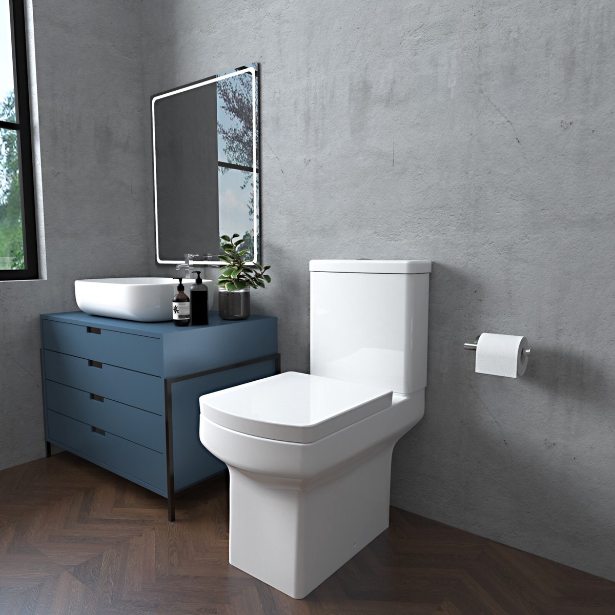 Toilet Bowl Design Pilton 2 In 1 Close Coupled Pan, Cistern And Round