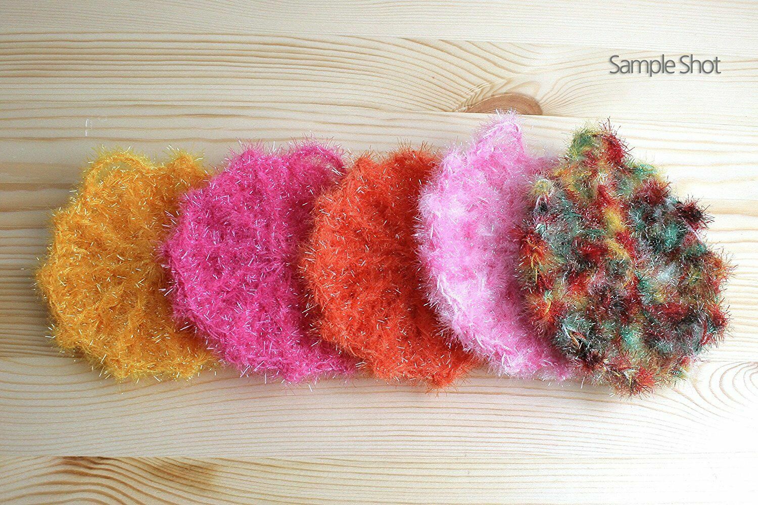 Rainbow Crochet Scrubby Yarn 10 Skeins Assorted Colors 100% Polyester ...
