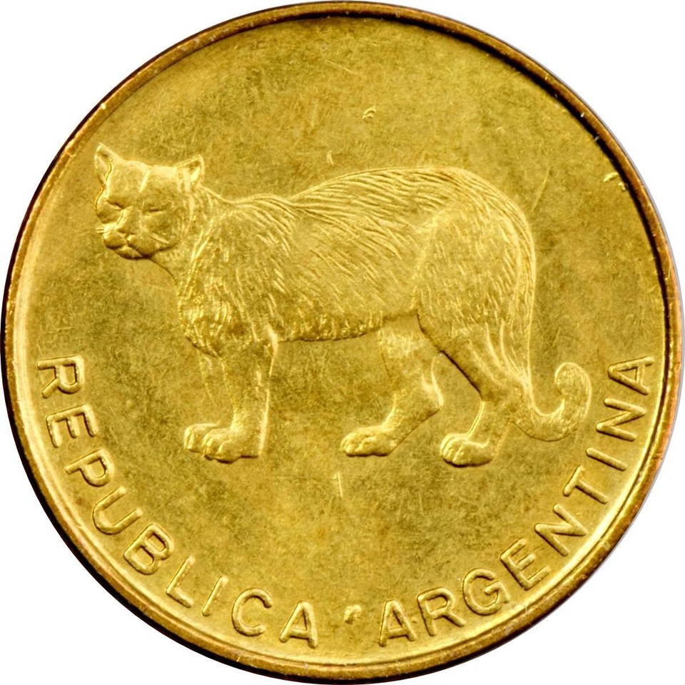 Argentina 5 Centavos Coin | Argentine cougar | Puma | KM97 | 1985 ...