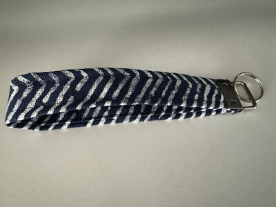 Key Fob Zig Zag Fabric Key Chain wristlet Wrist Lanyard Strap Key Ring ...