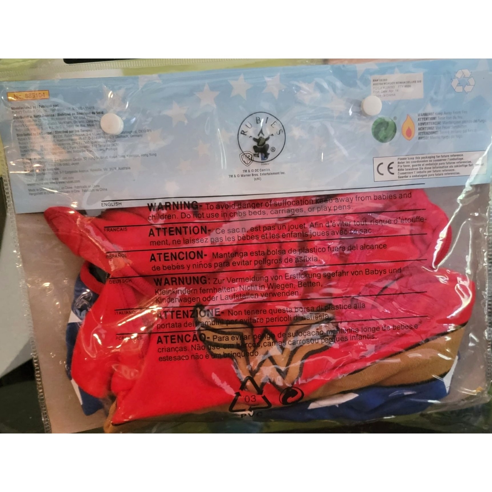Baby Girl Wonder Woman Bib Costume 0-9 M Infant Halloween Justice ...