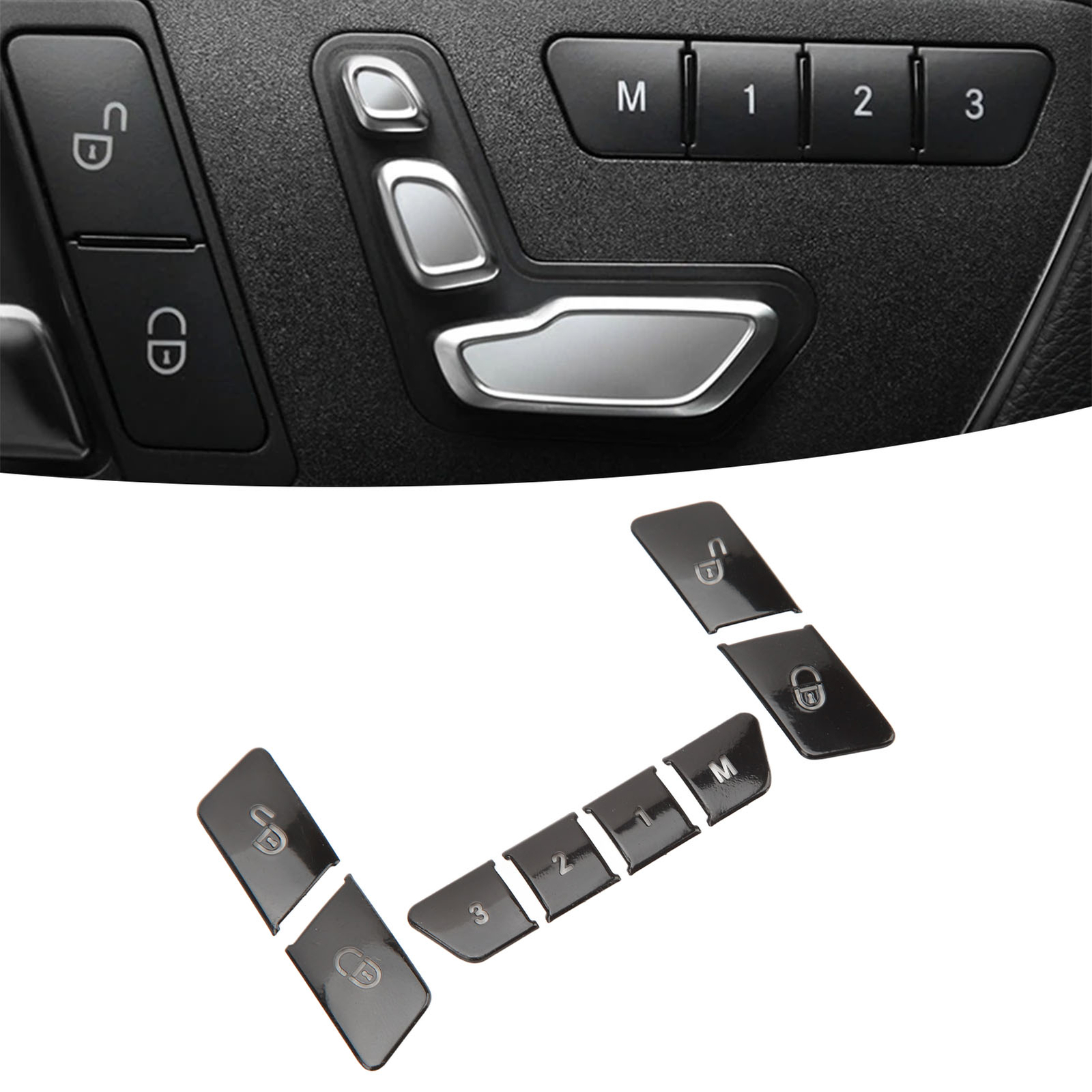 Window Button Trim Gloss Black Power Window Switch Cover Exquisite ...