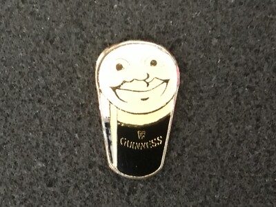 Guinness Advertising Pin Badge - Smile - Smiling Face - Pint Glass ...