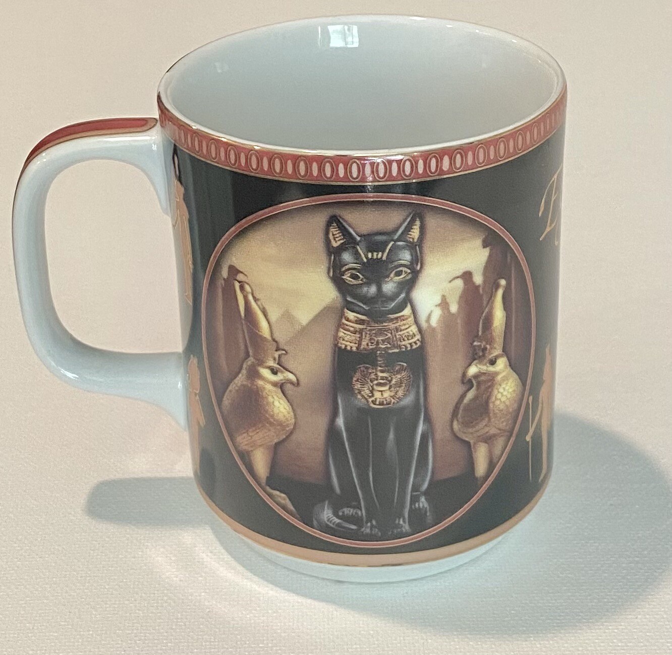 Vintage Egyptian Ceramic Coffee Mug - Cat Designer Fathi Mahmud Made In ...
