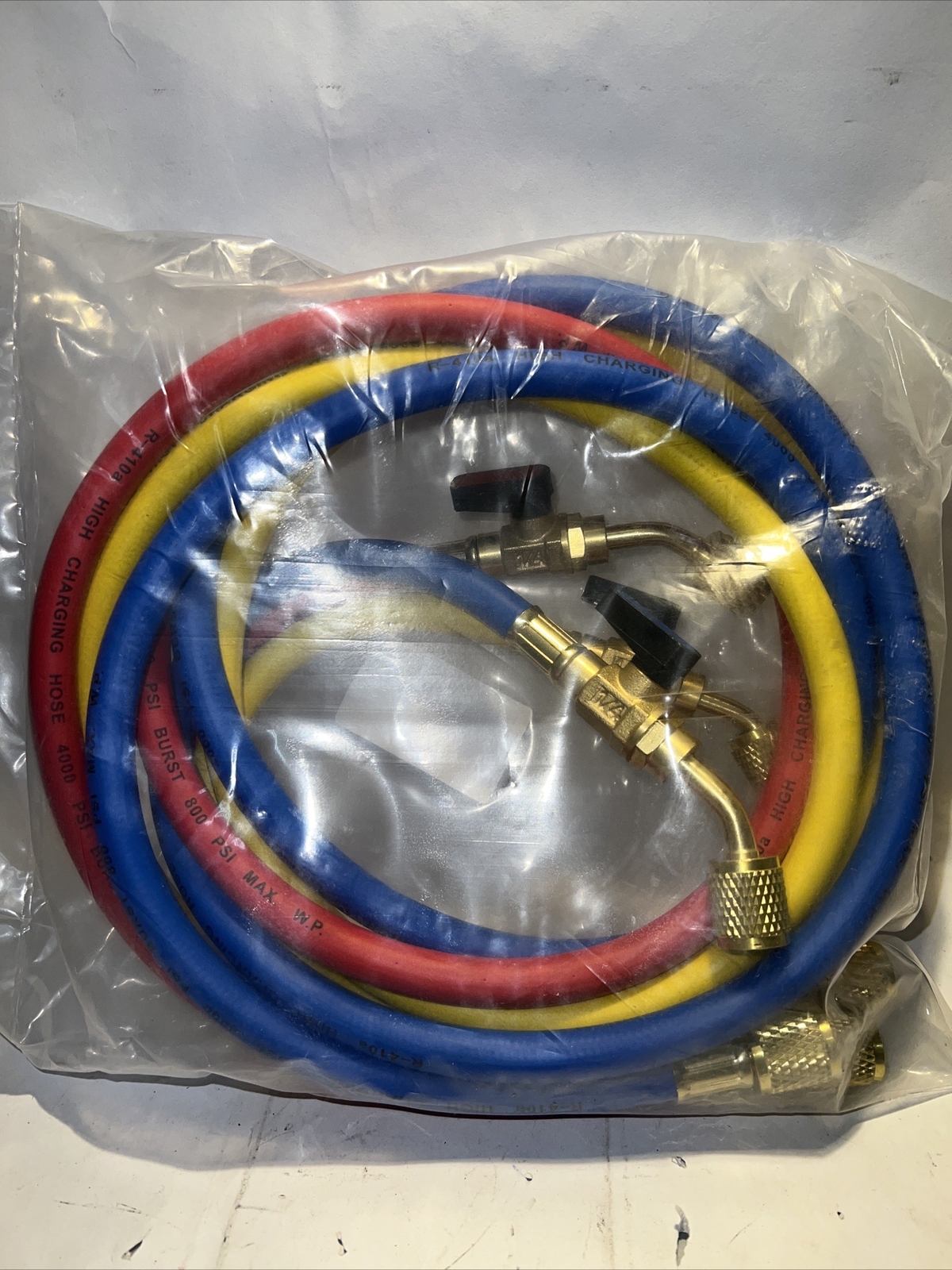 R134A A/C Charging Hose with Ball Valve, (4000~800) PSI Working ...