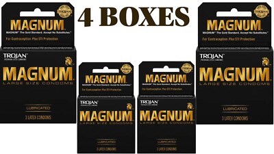 Trojan Magnum Thinnest Sensitive Large Lubricated Condoms 4 Boxes | eBay