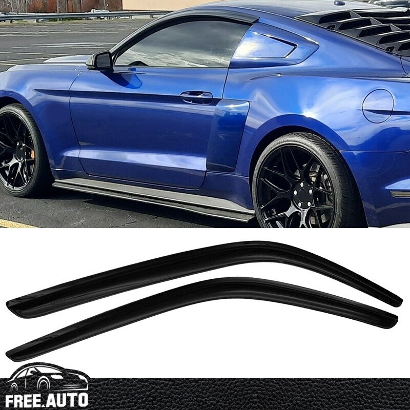 For 15-23 Ford Mustang Acrylic Window Visors Rain Sun Guard Deflector ...