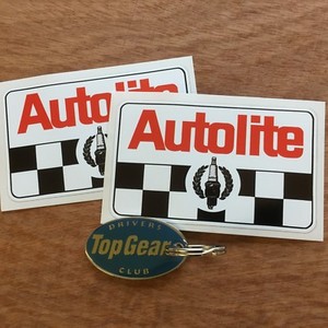 AUTOLITE SPARK PLUG Classic Vintage Retro Stickers Decals 4" (100mm) 2 ...