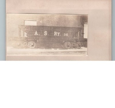 Atlantic Shore Line Railway Wooden Coal Car Maine Mounted On Card 3.875 ...