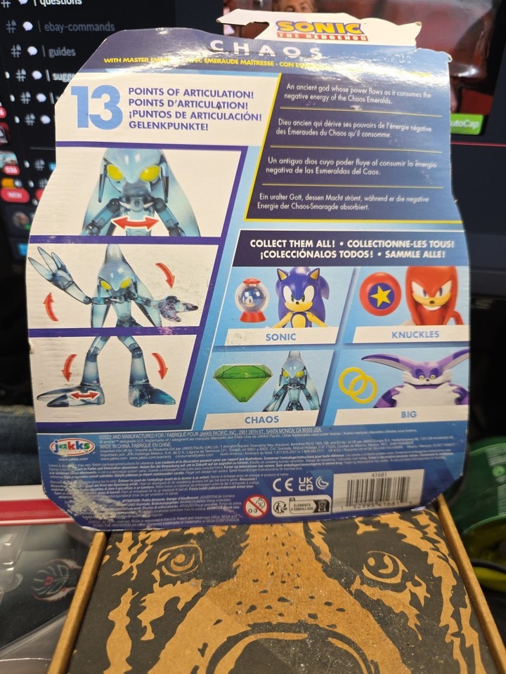 Sonic the Hedgehog Chaos 4” action figure Jakks Pacific NEW NIB Light ...