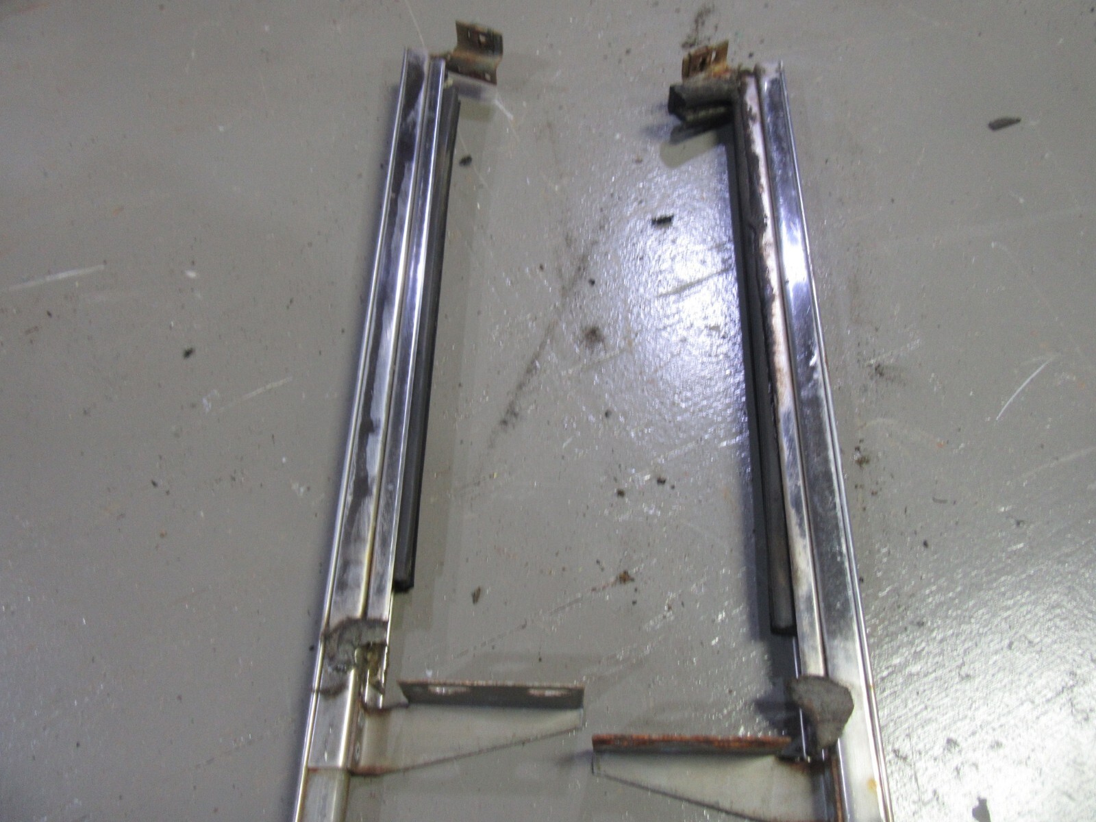1955 1956 Ford Customline 4 door sedan car rear vent window frame track ...
