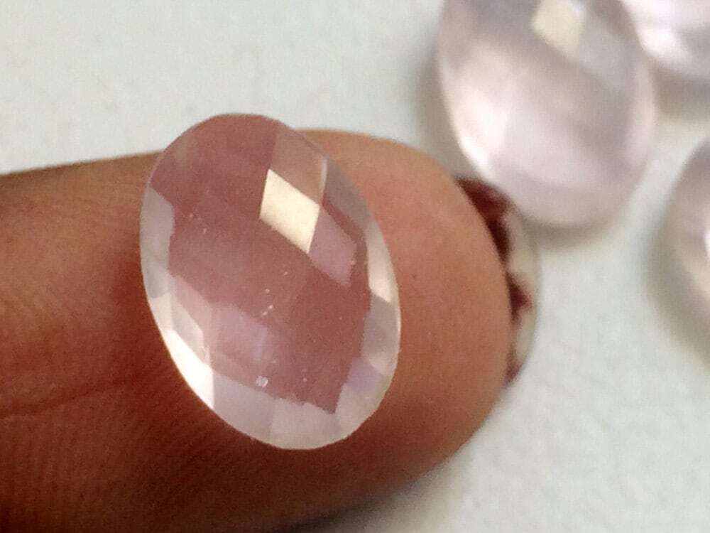 8x12mm Rose Quartz Oval Gemstones, Oval Double Side Faceted | eBay