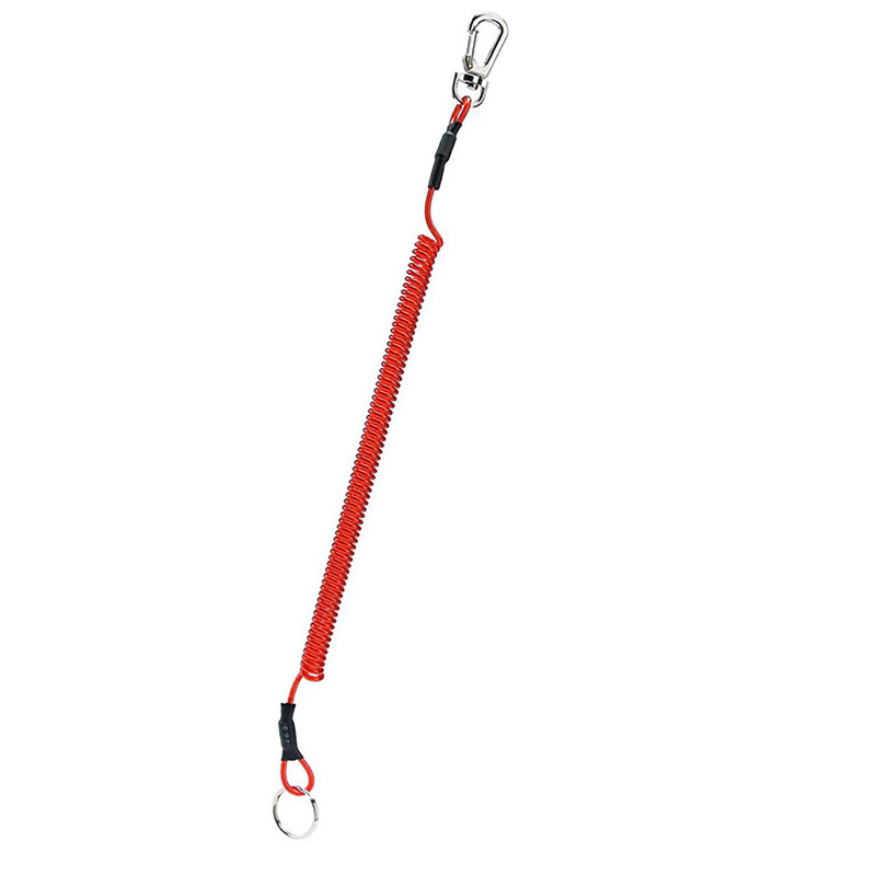 Elastic Phone Elastic Spiral Spring Coil Strap Rope Lanyard Key Chain ...