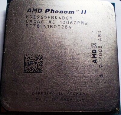 AMD Phenom II X4 965 Black Edition 3.4 GHz Quad-Core (HDZ965FBGMBOX ...