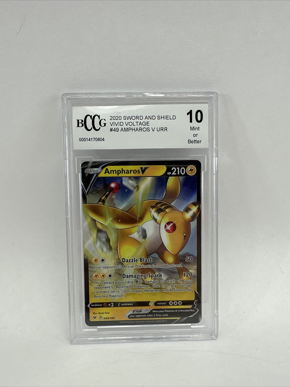 Ampharos V 49/185 GEM MINT BCCG 10 Pokemon SWSH Vivid Voltage - 2020 | eBay