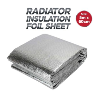 Flexible 5m x 30cm Radiator Heat Reflective Insulating Foil Sheet ...