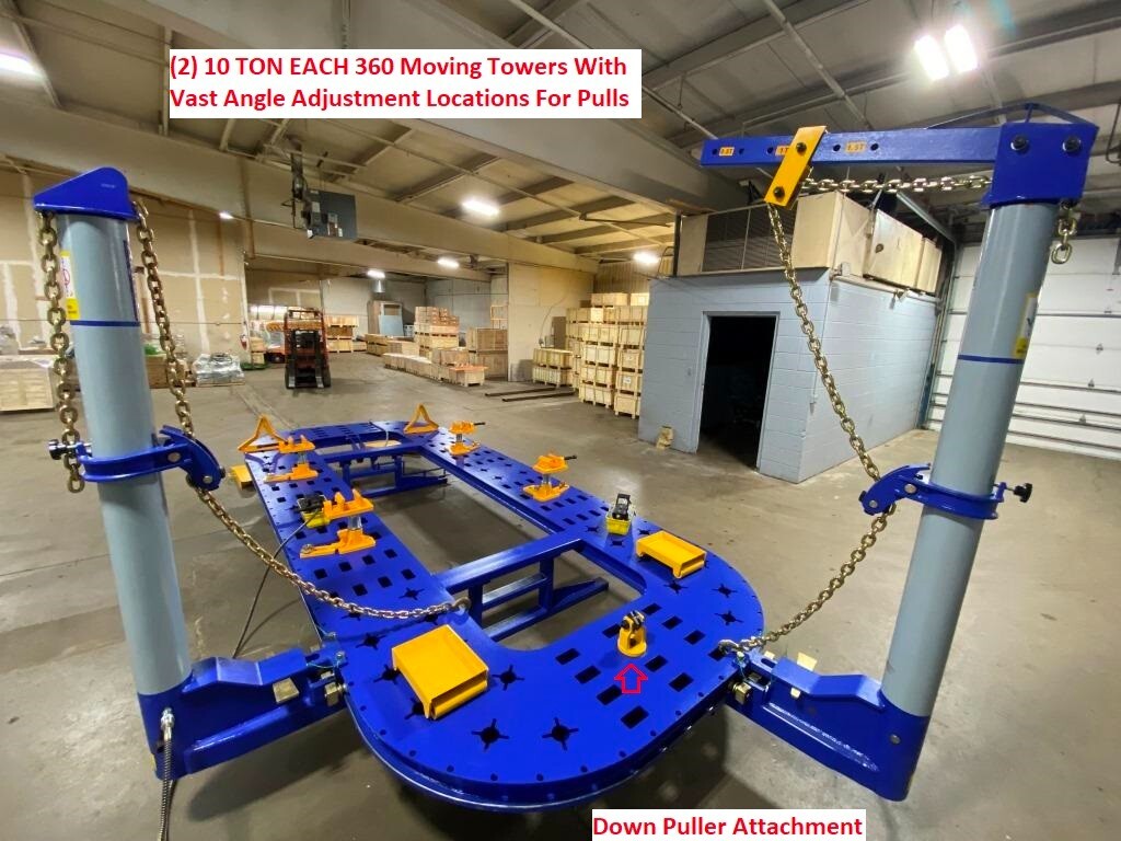 16 Feet Auto Body Frame Machine 2-Post Lift | Adjustable | Steel ...