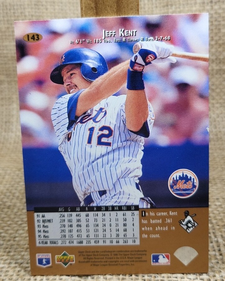 1996 Upper Deck Jeff Kent Baseball Card #143 New York Mets FREE S&H | eBay