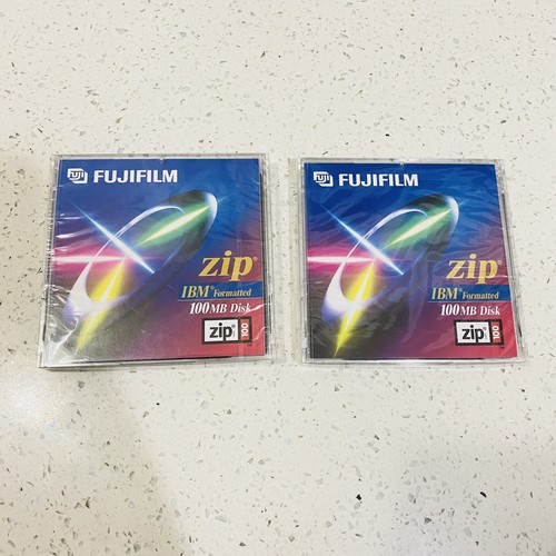 Lot Of 2 FujiFilm Zip 100 Mac Formatted Disk For Iomega Drive Brand New ...