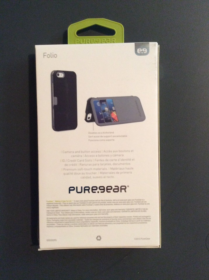 PureGear Folio Case For iPhone 5C - Black | eBay