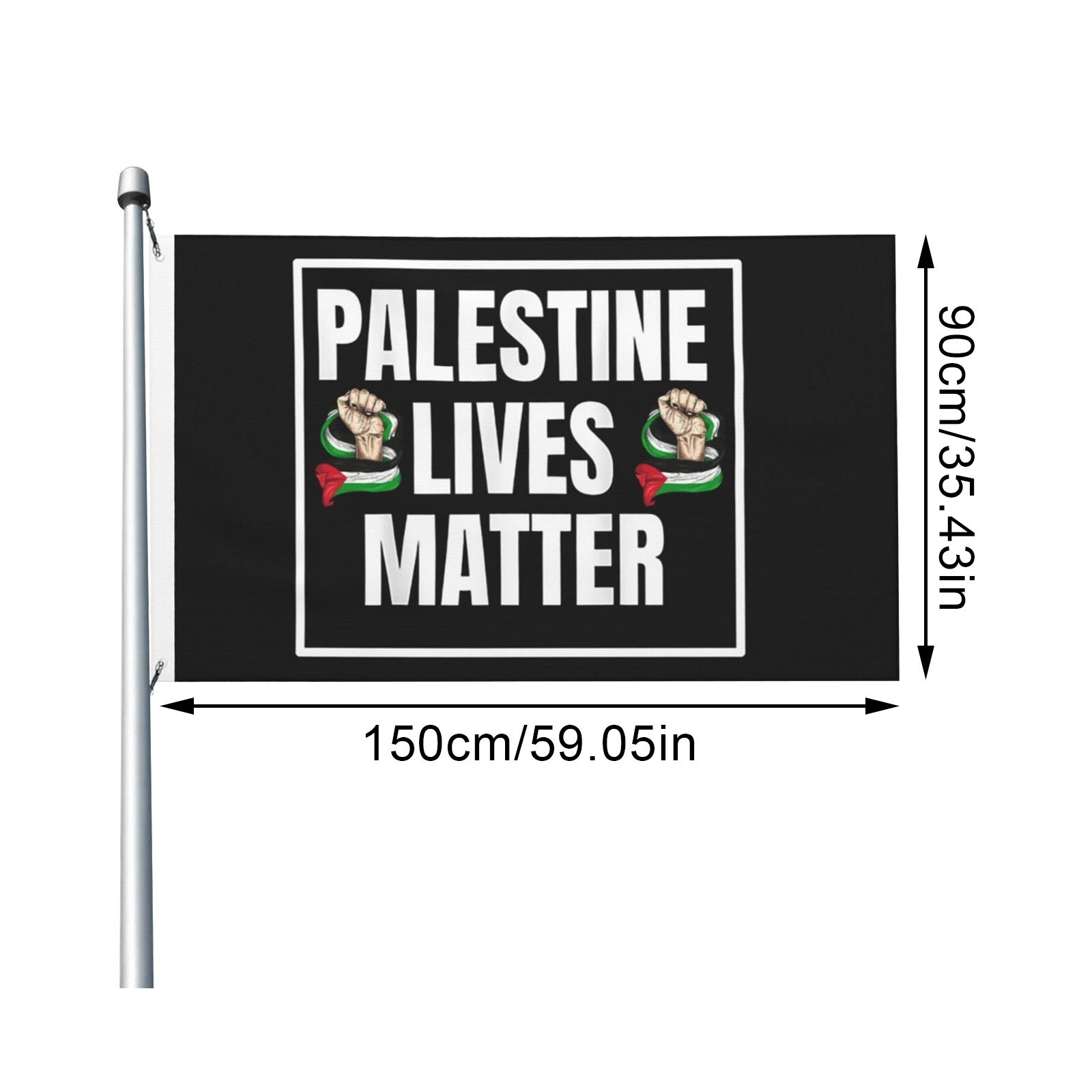 Palestine Flag Gaza Palestinian Small Medium | Grelly UK