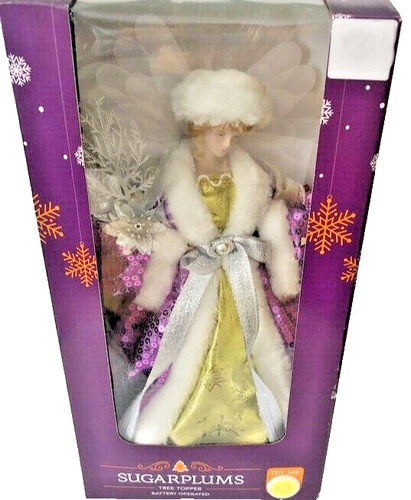 Windy Hill Christmas Purple Angel Tree Topper Fiber Optic Battery ...