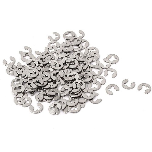 100Pcs 2mm x 5mm Snap Ring 304 Stainless Steel E-Clips Shaft Fastener ...