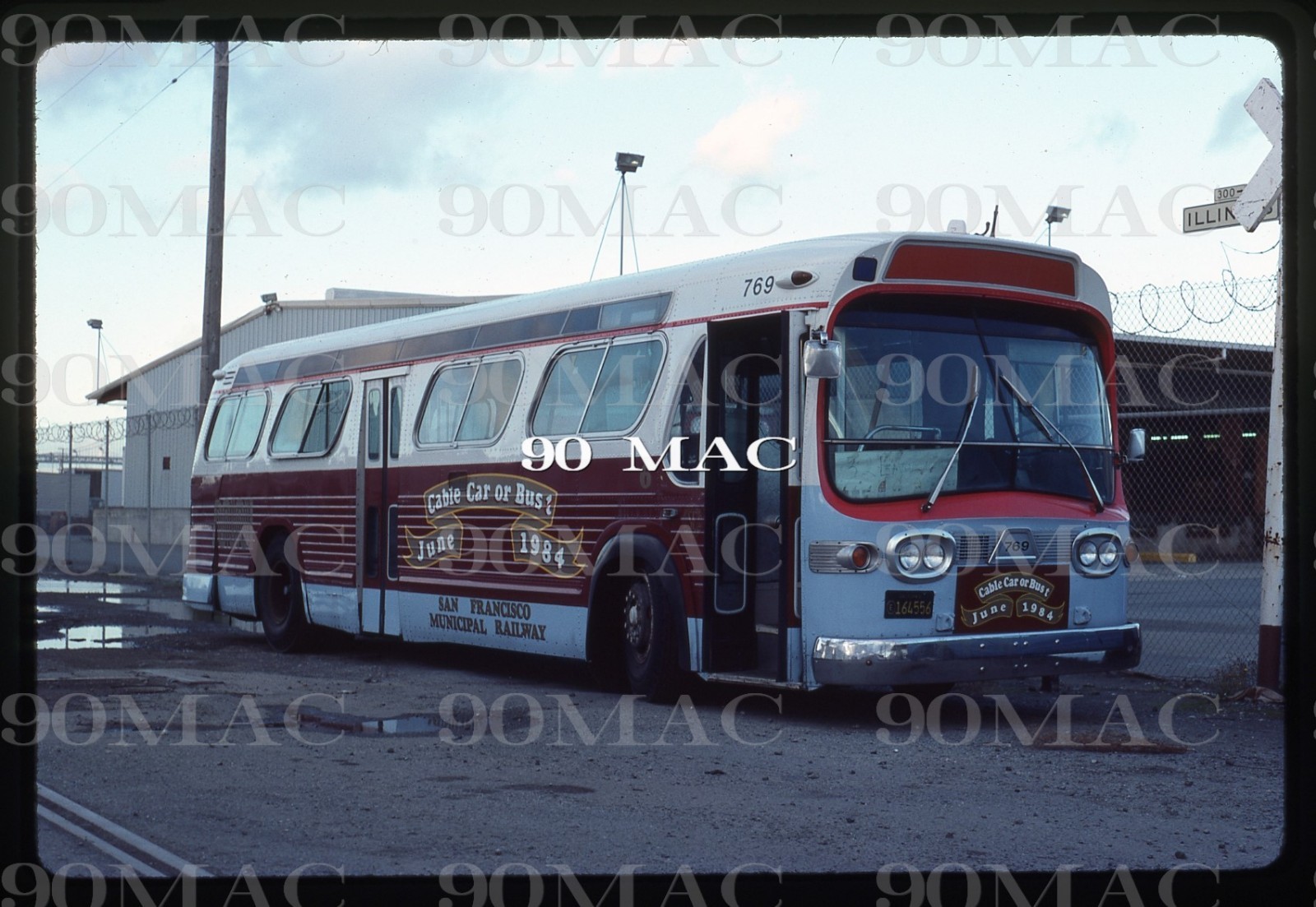 SF MUNI. GMC BUS #2769. San Francisco (CA). Original Slide 1984. CABLE ...