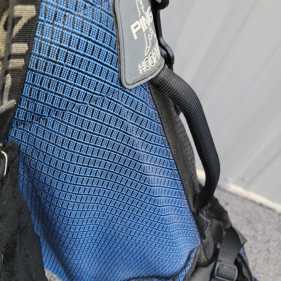 PING Hoofer 2 Golf Stand Bag 4-Way Black & Navy Blue w/Double Shoulder ...