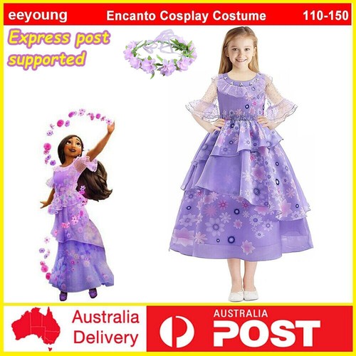 Girls Encanto Isabella Dress Princess Cosplay Costume Kids Book Week ...