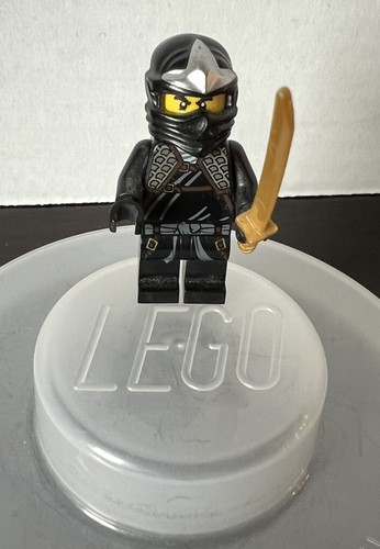 LEGO Ninjago Cole Black Ninja Minifigure With Sword | eBay