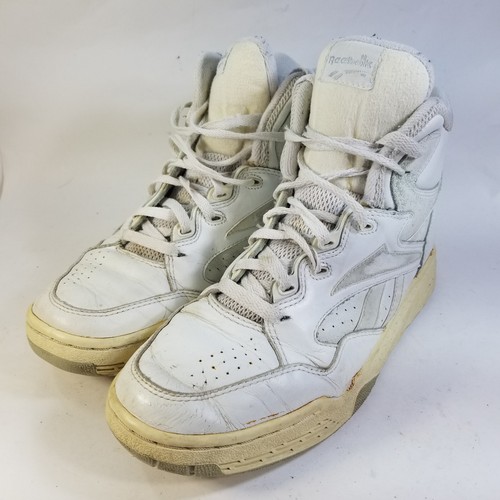 Reebok Vintage 80's 90s Old School Classic White High Top Sneaker Shoes ...