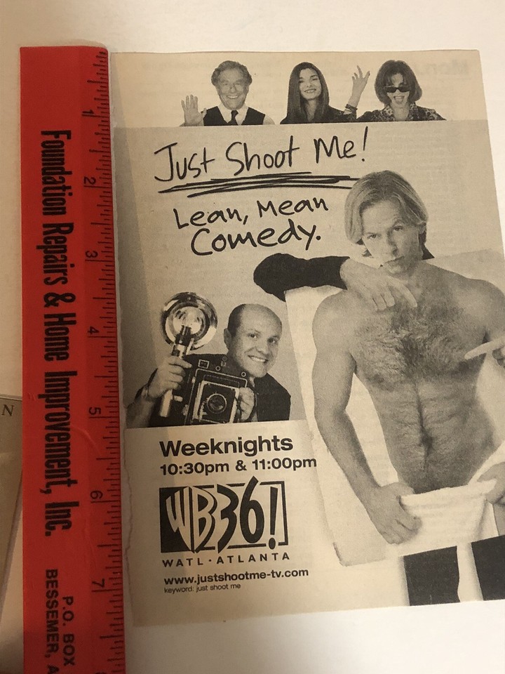 Just Shoot Me Tv Guide Vintage Print Ad George Segal David Spade Tpa7 ...